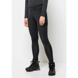 Leggings Jack Wolfskin "ISELER TIGHTS W", Damen, Gr. L (42/44), Normalgr&ouml;&szlig;en, schwarz, OBERSTOFF 88% POLYESTER, 12% ELASTHAN, Hosen Leggings