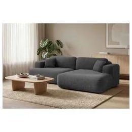 Ecksofa OTTO HOME "VEEVIA L-Form, Schlafsofa, Verl&auml;ssliche Qualit&auml;t, Breite 256cm", dunkelgrau, B:256cm H:76cm T:161cm, 100% Polyester, Sofas, Ecksofa, mit Bettkasten, belastbar bis 480kg, inklusive R&uuml;cken- und Zierkissen