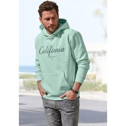 John Devin Herren Hoodie, gr&uuml;n, Gr. L, unifarben, angeraute Sweatware, Obermaterial: 60% Baumwolle, 40% Polyester, Sweatshirts, Sweatshirt mit coolem