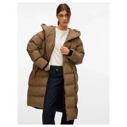 V&eacute;ro Moda Steppmantel VERO MODA "VMMIRIAM LONG COATED COAT BOO", Damen, Gr. XS, cub, Steppware, Obermaterial: 100% Polyester, unifarben, regular fit, Rippb&uuml;ndchen, M&auml;ntel Steppmantel