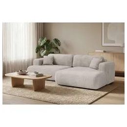 Ecksofa OTTO HOME "VEEVIA L-Form, Schlafsofa, Verl&auml;ssliche Qualit&auml;t, Breite 256cm", creme, B:256cm H:76cm T:161cm, 100% Polyester, Sofas, Ecksofa, mit Bettkasten, belastbar bis 480kg, inklusive R&uuml;cken- und Zierkissen