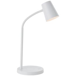 Brilliant Tischleuchte "Illa", wei&szlig;, 1, H: 26cm, 1 Stk., Leuchten, LED Tischlampe mit Induktionsladeschale wei&szlig;, Tischleuchte