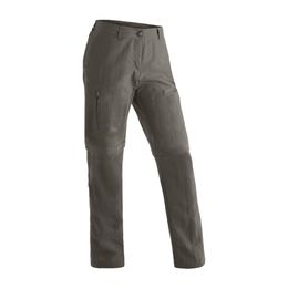 Outdoorhose Maier Sports "Nicole", Damen, Gr. 25, Kurzgr&ouml;&szlig;en, braun (schlamm), 100% Polyamid, Hosen Outdoorhose, Damen Zip-Off Wanderhose, schnelltrocknende Trekkinghose, Regular Fit