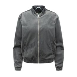 Ragwear Damen Bomberjacke "Velvetie", grau, Gr. M, Samt, Obermaterial: 100% Polyester. Innenfutter: 100% Polyester, Jacken, Modische Blousonjacke aus