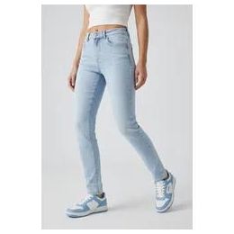 Skinny-fit-Jeans Only "ONLMARIA MID WAIST SK DNM BOX", Damen, Gr. L, L&auml;nge 30, light blau denim, Denim/Jeans, Obermaterial: 64% Baumwolle, 31% Polyester, 3% Viskose, 2% Elasthan, unifarben, skinny fit lang, Jeans