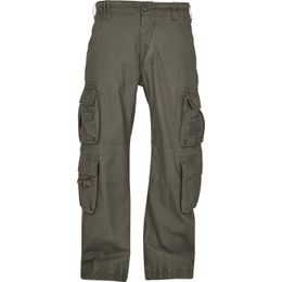 Brandit Herren Cargohose "Brandit Herren Vintage Cargo Pants"olive, Gr. 4XL, 100% Baumwolle, Hosen