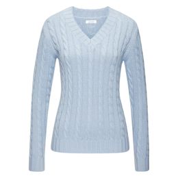 Lascana Damen V-Ausschnitt-Pullover, hellblau, Gr&ouml;&szlig;e 36/38