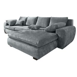 Ecksofa Home Affaire "Cara Mia L-Form, B: 325 cm - OTTO. Verl&auml;ssliche Qualit&auml;t.", grau, B:325cm H:87cm T:183cm, Luxus-Microfaser Vintageoptik (100% Polyester);Microfaser Antiklederoptik (100% Polyester), Sofas, Ecksofa, mit 4 Zierkissen, optional Bettfunktion & Bettkasten