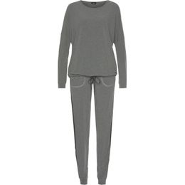 Vivance Dreams by Lascana Damen Pyjama, anthrazit melange, Gr&ouml;&szlig;e 40/42
