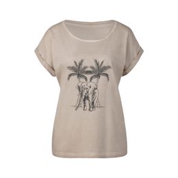 Vivance Damen T-Shirt, beige, Gr&ouml;&szlig;e 32/34