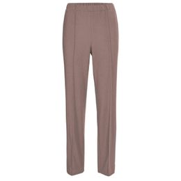 GOLDNER Damen Schlupfhose "Rippenhose mit Biesen", beige, Gr. 50, Obermaterial: 100% Polyester COOLMAX PES(Coolmax)., Hosen, Ohne