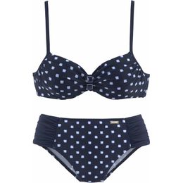 Lascana Damen B&uuml;gel-Bikini, marine-wei&szlig;, Gr&ouml;&szlig;e 44E