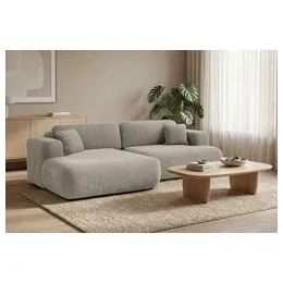 Ecksofa OTTO HOME "VEEVIA L-Form, Schlafsofa, Verl&auml;ssliche Qualit&auml;t, Breite 256cm", taupe, B:256cm H:76cm T:161cm, 100% Polyester, Sofas, Ecksofa, mit Bettkasten, belastbar bis 480kg, inklusive R&uuml;cken- und Zierkissen