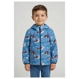 Softshelljacke Tom Tailor, Jungen, Gr. 104/110, blau ocean friends design, Softshell, Obermaterial: 100% Polyester. Futter: 100% Polyester, bedruckt, regular fit normal, elastischer Bund, Jacken Softshelljacke, mit All-Over Print