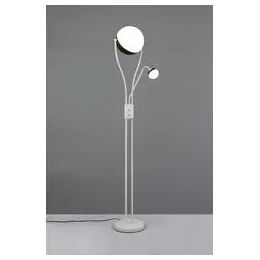 Trio LEUCHTEN LED Stehlampe "CHRIS, LED Stehleuchte, mit Lesearm, Drehdimmer", greige, 2, &Oslash; 28cm H: 180cm, 1 Stk., Leuchten, flexibles Leselicht getrennt schalten + dimmen, warmwei&szlig;es Licht 3000K, LED Stehlampe