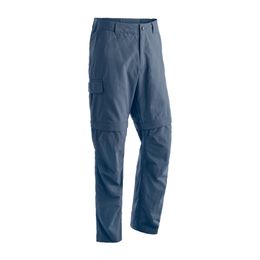 Outdoorhose Maier Sports "Trave", Herren, Gr. 50, Normalgr&ouml;&szlig;en, blau (jeansblau), 100% Polyamid, Hosen Outdoorhose, Herren Zip-Off Wanderhose, schnelltrocknende Trekkinghose, Regular Fit