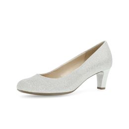 Pumps Gabor "Eleganter Pump", Damen, Gr. 37, silber, Schuhe Pumps