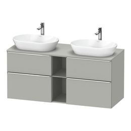 Duravit Waschtischunterschrank D-Neo 140x55cm, 2 SBK, 2 A, B bs, chr/Beton ma (DE4970B10070000)