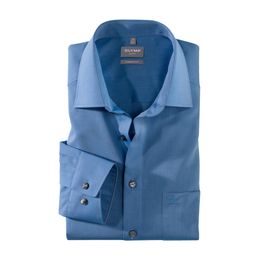 OLYMP Herren Businesshemd "Luxor comfort fit", blau, Gr. 41, Web, Obermaterial: 100% Baumwolle, Hemden, unifarben, b&uuml;gelfrei, mit Brusttasche