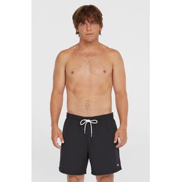O`Neill Badeshorts O'NEILL "O'NEILL VERT 16'' SWIMSHORTS", Herren, Gr. XL, N-Gr, schwarz (schwarz out), Obermaterial: 100% Polyamid, Badehosen Badeshorts, mit seitlichen Eingrifftaschen und Ges&auml;&szlig;tasche, mit Stickerei am Bein