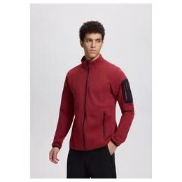 Fleecejacke Icepeak "BREDSTEDT", Herren, Gr. XXL, cranberry, Obermaterial: 100% Polyester, normal, Jacken Fleecejacke, sportlicher Stil, mit Stehkragen, mit Rei&szlig;verschlusstaschen