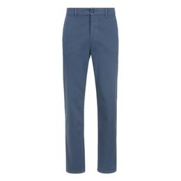 Chinohose BOSS Orange "tapered", Herren, Gr. 38, L&auml;nge 32, blau (open blau466), Web, Obermaterial: 97% Baumwolle, 3% Elasthan, unifarben, gerade, unten schmal lang, Hosen Chinohose, mit BOSS Logo hinten