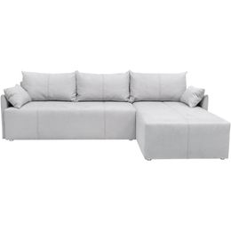 Ecksofa Collection AB, grau (hellgrau), B:263cm H:84cm T:165cm, 100% Polyester, Sofas, Ecksofa
