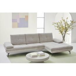 Ecksofa DIE PLANBAR "MP-IN23002 L-Form", beige (cyber ecru), B:322cm H:93cm T:188cm, 100% Recyceltes Polyester, Sofas, Ecksofa, wahlweise mit Armteil- und Sitztiefenverstellung