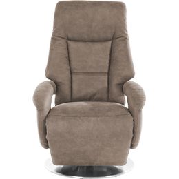 Sit & More TV-Sessel SIT & MORE "Enjoy Gr&ouml;&szlig;e L", grau (taupe), B:74cm H:113cm T:77cm, Luxus-Kunstleder;NaturLEDER (echtes Rindsleder);Luxus-Microfaser (100% Polyester);Liegefl&auml;che ausgezogen: 168 cm, Sessel, TV-Sessel, in Gr&ouml;&szlig;e L, wahlweise mit Motor und Aufstehhilfe