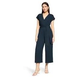 Overall Betty Barclay "Damen mit Eingrifftaschen", Damen, Gr. 46, Normalgr&ouml;&szlig;en, dunkelblau, Obermaterial: 95% Polyester, 5% Elasthan, figurumspielend, V-Ausschnitt, Overalls Overall