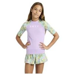 Rash Guard Roxy "Roxy Active", Kinder, Gr. 16(165-172cm), oil gr&uuml;n letter up, Obermaterial: 82% Microfaser, 18% Elasthan;, Shirts