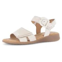 Riemchensandale Gabor "Riemchensandale", Damen, Gr. 38,5, beige, Schuhe Riemchensandale
