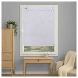 Magnetrollo Home Wohnideen "ADALIA", grau, B:70cm H:130cm, Obermaterial: 100% Polyester, Raffrollos, bestickt