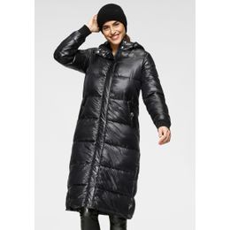 ALPENBLITZ Damen Steppmantel "Winterm&auml;rchen", schwarz, Gr. 36, kontrastfarbene Details, unifarben, Web, Obermaterial: 100% Polyester. Futter: 100%