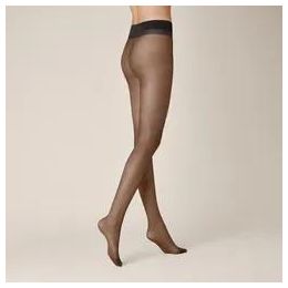 Feinstrumpfhose Kunert "MYSTIQUE", Damen, Gr. M, schwarz, Obermaterial: 61% Polyamid, 39% Elasthan, elastisch, Strumpfhosen Feinstrumpfhose, bequemer, druckfreier Wohlf&uuml;hlbund, transparent, matt