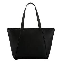 Marc O'Polo Shopper "Vera", Damen, Gr. B/H/T: 27cm x 48cm x 11cm, schwarz, Polyester, MARC O'POLO ACCESSORIES, unifarben, Taschen Shopper, gro&szlig;e Einkaufstasche, Umh&auml;ngetasche mit Rei&szlig;verschluss