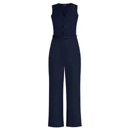Overall Vera Mont "Damen mit G&uuml;rtel", Damen, Gr. 44, Normalgr&ouml;&szlig;en, night sky, Obermaterial: 95% Polyester, 5% Elasthan; Futter: 100% Polyester, figurbetont, V-Ausschnitt, Overalls Overall