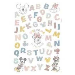 Wandtattoo Komar "Mickey Alphabet - Gr&ouml;&szlig;e 50 x 70 cm", bunt (braun, blau, gelb, wei&szlig;), B:50cm H:70cm, Folie, Wandtattoos, Wandtattoo, selbstklebend, Wandsticker, Kinderzimmer