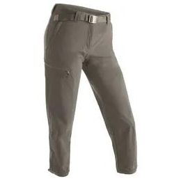 Funktionshose Maier Sports "Lulaka 7/8", Damen, Gr. 42, Normalgr&ouml;&szlig;en, braun (schlamm), 90% Polyamid, 10% Elasthan, Hosen Funktionshose, Damen Wanderhose, atmungsaktive und elastische Outdoor-Hose
