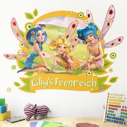 Bilderwelten Wandtattoo Spr&uuml;che modern selbstklebend Wandaufkleber - Mia and me - Elfen mit Wunschname - Fee Kinderzimmer Baby M&auml;dchen Jungen
