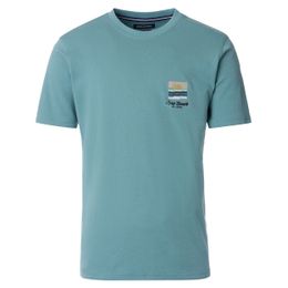 Casamoda Herren T-Shirt "Casamoda T-Shirt uni", blau, Gr. M, 100% Baumwolle, Shirts