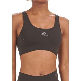 Bustier adidas Sportswear "Active Seamless Micro Stretch", Damen, Gr. XS, N-Gr, schwarz (000, schwarz), Microtouch, Obermaterial: 89% Polyamid, 11% Elasthan, bedruckt, bequem, BHs Bustier, mit breitem Unterbrustband