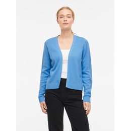 Vila Damen Strickjacke "VILOLLO SHORT L/S KNIT CARDIGAN - NOOS"all aboard, Gr. L, unifarben, Strick, Obermaterial: 100% Baumwolle, Strickjacken