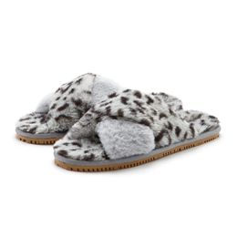 Lascana Damen Pantolette "Mule, Sandale, offener Schuh, Hausschuh, Pantoffel", Gr. 39, grau, Obermaterial: 100% Textilmaterial. Decksohle: 100%