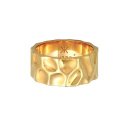 Kuzzoi Herren Silberring "Herren Bandring Geschmiedet Used Look 925 Silber", 62mm, ohne Stein, Silber 925 (Sterlingsilber), gold, Silber 925