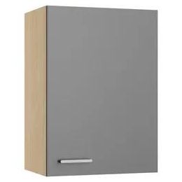 H&auml;ngeschrank KOCHSTATION "KS-Lucy", basaltgrau, eiche hell, B:50cm H:70,4cm T:34,6cm, Schr&auml;nke, H&auml;ngeschrank, Breite 50 cm, mit 1 T&uuml;r, 2 Einlegeb&ouml;den, Soft-Close