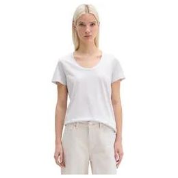 Marc O'Polo T-Shirt MARC O'POLO "aus Organic Cotton Single Jersey", Damen, Gr. XL, airy blau, Obermaterial: 100% Baumwolle, unifarben, Basic, loose fit, tiefer Rundhals, normaler Saum, Shirts T-Shirt