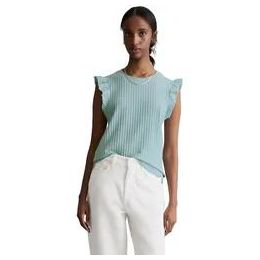 Marc O'Polo T-Shirt MARC O'POLO DENIM "aus Bio-Baumwoll-Mix", Damen, Gr. XL, light blau, Obermaterial: 96% Baumwolle, 4% Elasthan, unifarben, regular fit, Rundhals, Babylock, Shirts T-Shirt