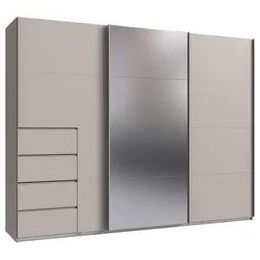 Schwebet&uuml;renschrank wimex "Bali in den Breiten 180cm, 225cm & 270cm, Kleiderschrank mit Spiegel", kaschmir, spiegel, griffe kaschmir, B:270cm H:208cm T:64cm, Holzwerkstoff, Schr&auml;nke, Schwebet&uuml;renschrank, erh&auml;ltlich in der Farbe: Kaschmir, Schrank mit 4 Schubladen