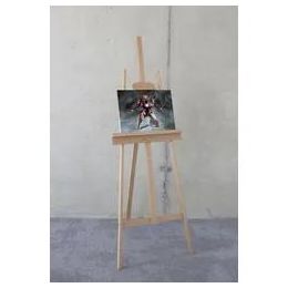 Leinwandbild Komar "Iron Man Charging - Gr&ouml;&szlig;e 40 x 30 cm", bunt (farbe rahmen: braun, farbe bild(er): bunt), B:40cm H:30cm T:2cm, Holz, Papier, Bilder, Leinwandbild, Keilrahmenbild mit Echtholzrahmen, Kinderzimmer